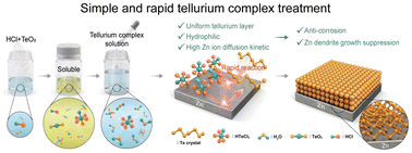 Rapid construction of a tellurium artificial interface to form a highly ...