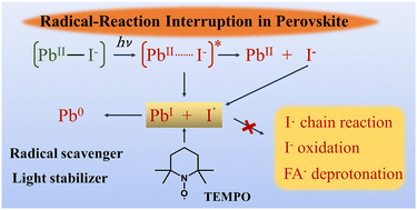 A novel radical-reaction interruption strategy for enhancing the light ...