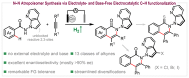 N–N atropisomer synthesis via electrolyte- and base-free ...