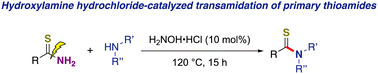 Transamidation of primary thioamides with primary and secondary amines ...