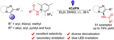 Visible-light-mediated C–H amidation of imidazoheterocycles with N ...