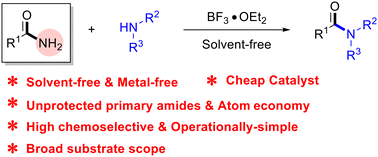 BF3·OEt2-mediated transamidation of unprotected primary amides under ...