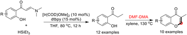 Iridium-catalyzed reduction of o-hydroxyl phenyl enaminones for the ...