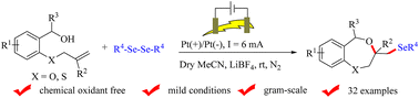 Synthesis of 1,4-benzodioxepines via electrochemical oxyselenenylation ...