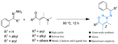 Direct synthesis of enone-hydrazones under solvent free and additive ...