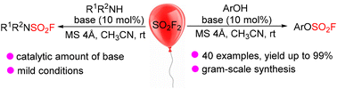 Organocatalytic SuFEx click reactions of SO2F2 - Organic & Biomolecular ...