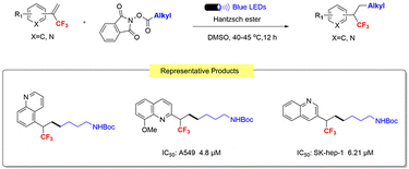 Photo-induced decarboxylative coupling reaction between aliphatic N ...