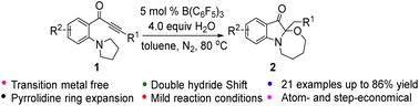 Synthesis of oxindole fused 1,3-oxazepanes via hydride transfer ...