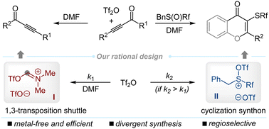 Tf2O-induced selective 1,3-transposition/cyclization of ynones in DMF ...