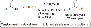 Alkoxyhydrosilane-facilitated cross-etherification reaction of ...
