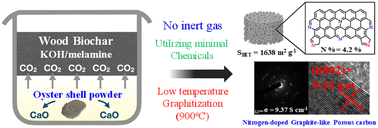 Conversion of wood waste into nitrogen-doped graphite-like multiporous ...
