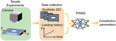 Identifying constitutive parameters for complex hyperelastic materials using physics-informed ...