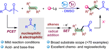Sulfoxonium ylides as carbon radical precursors in three-component ...