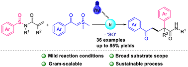 Photoredox radical Truce–Smiles rearrangement of N-sulfinyl acrylamides ...