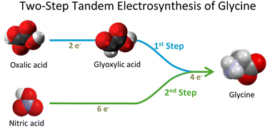 Two-step tandem electrochemical conversion of oxalic acid and nitrate ...