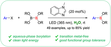 Photoinduced transition metal-free borylation of aryl halides in an ...