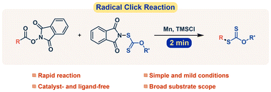 Radical click reaction for C–S bond construction via reductive coupling ...