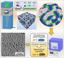 Tri-continuous polymer templates enable scalable fabrication of ...
