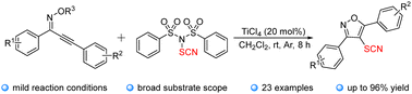 Tandem electrophilic thiocyanation/cyclization of α-alkynyl oximes for ...