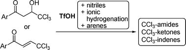 Synthesis of CCl3-substituted amides, ketones, and indenes by ...