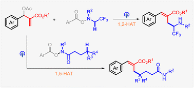 Photoredox-catalyzed allylation of C(sp3)–H bonds in N-trifluoroethyl hydroxylamines or ...