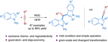 Synthesis of 1,1-bis(indolyl)alkenes via nickel-catalyzed selective ...