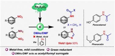 Sodium dithionite-mediated reductive N-acetylation/formylation of ...