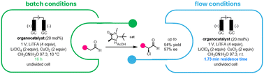 Enantioselective organocatalytic electrochemical α-chlorination of ...