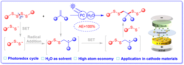 Photo-catalyzed bis-disulfidation of vinyl arenes with tetrasulfides in ...