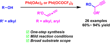 General one-step access to unsymmetric propargylic acetals via alcohol ...