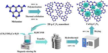 Fabrication of a CuS-cocatalyst-supported g-C3N4 nanosheet composite ...