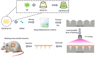 Biphasic dissolving microneedles with cyclodextrin inclusion complexes ...