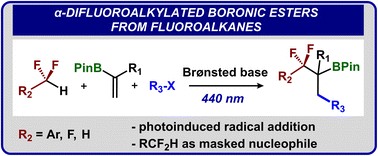 Diversifying fluoroalkanes: light-driven fluoroalkyl transfer via ...