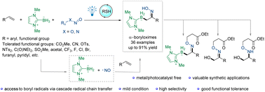 Photoinduced boryl-oximation of alkenes via NHC-boryl radical ...