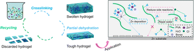 Tough and recyclable hydrogel electrolytes with continuous ion ...