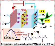 Intrinsic proton relay in poly-phosphamides to bolster proton exchange ...
