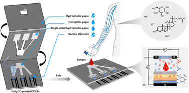 3D-printed organic electrochemical transistors on microfluidic paper for multianalyte point-of ...
