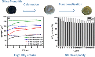 Amine-functionalised monolithic silica adsorbents for CO2 capture ...
