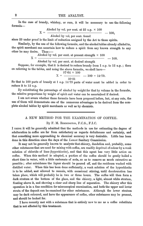 A new method for the examination of coffee - Analyst (RSC Publishing)