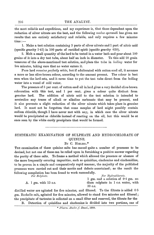 Systematic examination of sulphate and hydrochlorate of quinine ...