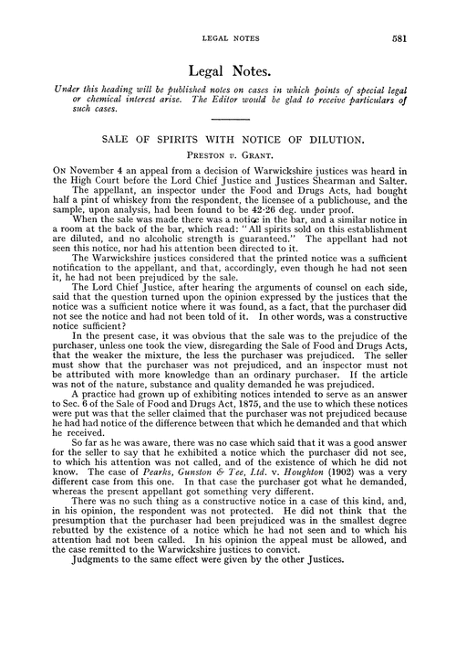 Legal notes - Analyst (RSC Publishing)