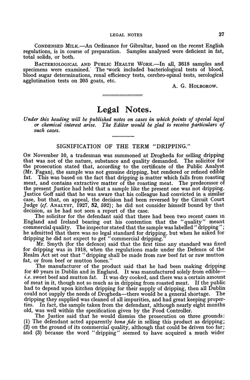 Legal notes - Analyst (RSC Publishing)