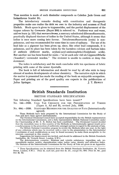 British Standards Institution. British Standard Specifications ...