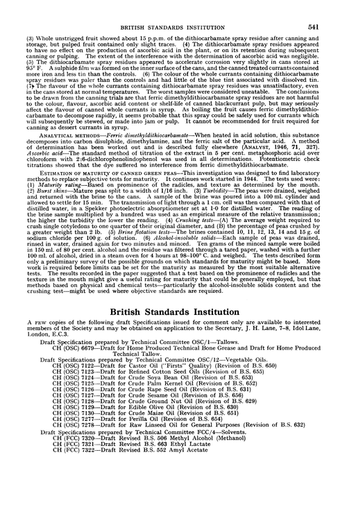 British Standards Institution - Analyst (RSC Publishing)