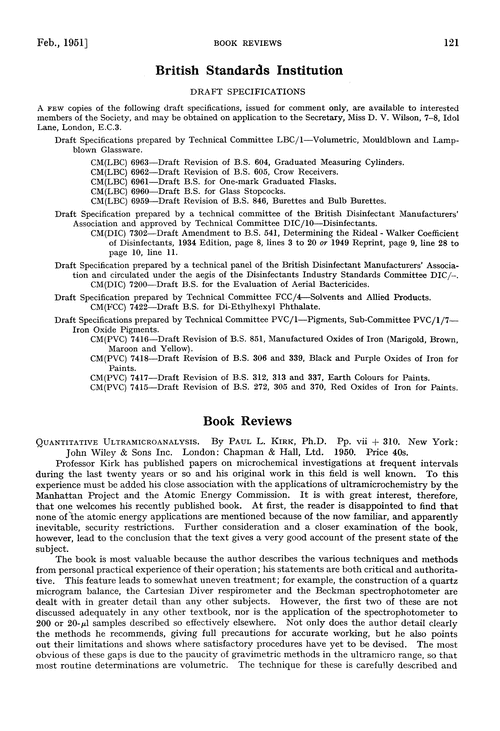 British Standards Institution - Analyst (RSC Publishing)