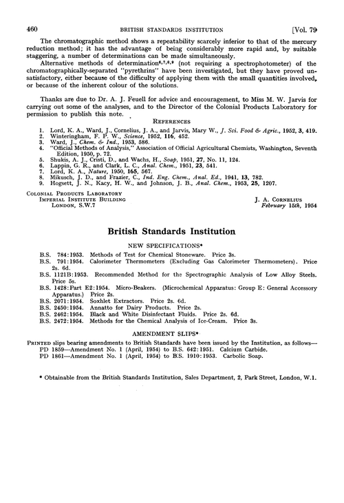 British Standards Institution - Analyst (RSC Publishing)