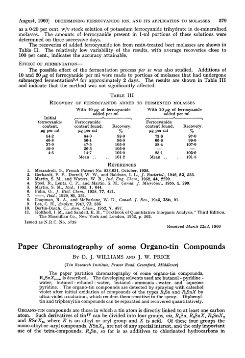 Paper chromatography of some organo-tin compounds - Analyst (RSC ...