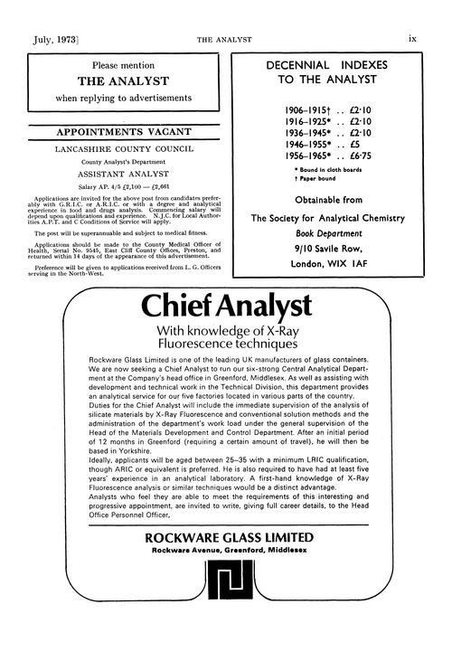 Back matter - Analyst (RSC Publishing)