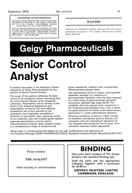 Back matter - Analyst (RSC Publishing)