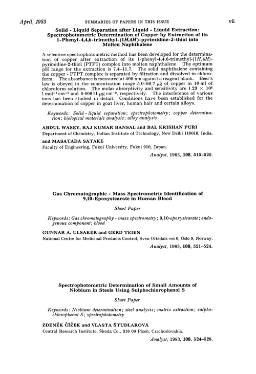 Back matter - Analyst (RSC Publishing)